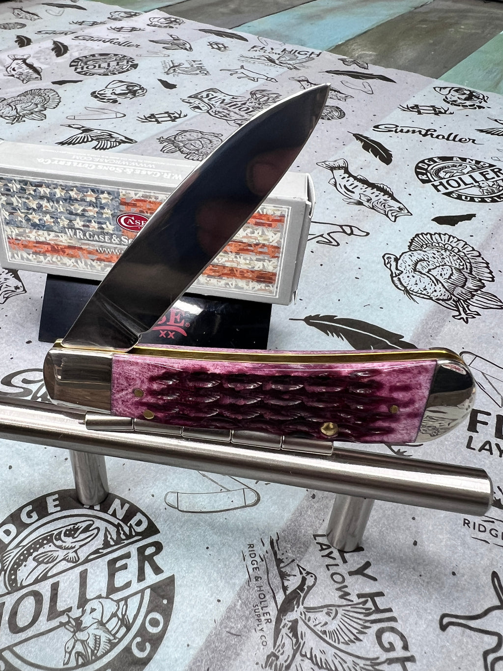 2018 TONY BOSE CASE XX TB612010L JIGGED CABARNET BONE TRIBAL LOCK KNIF ...